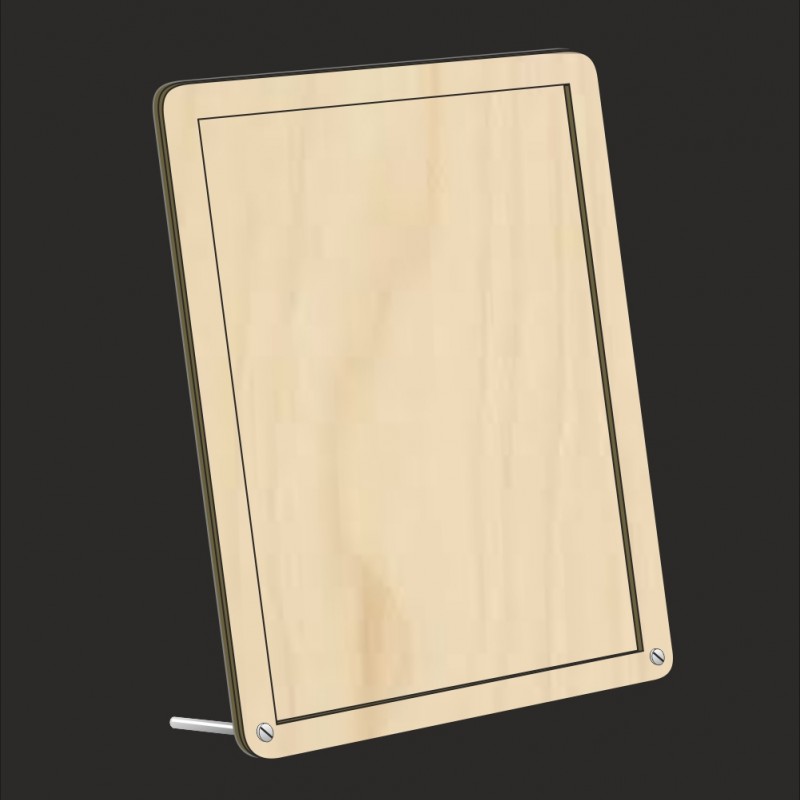 Wooden Angled Sign Holder